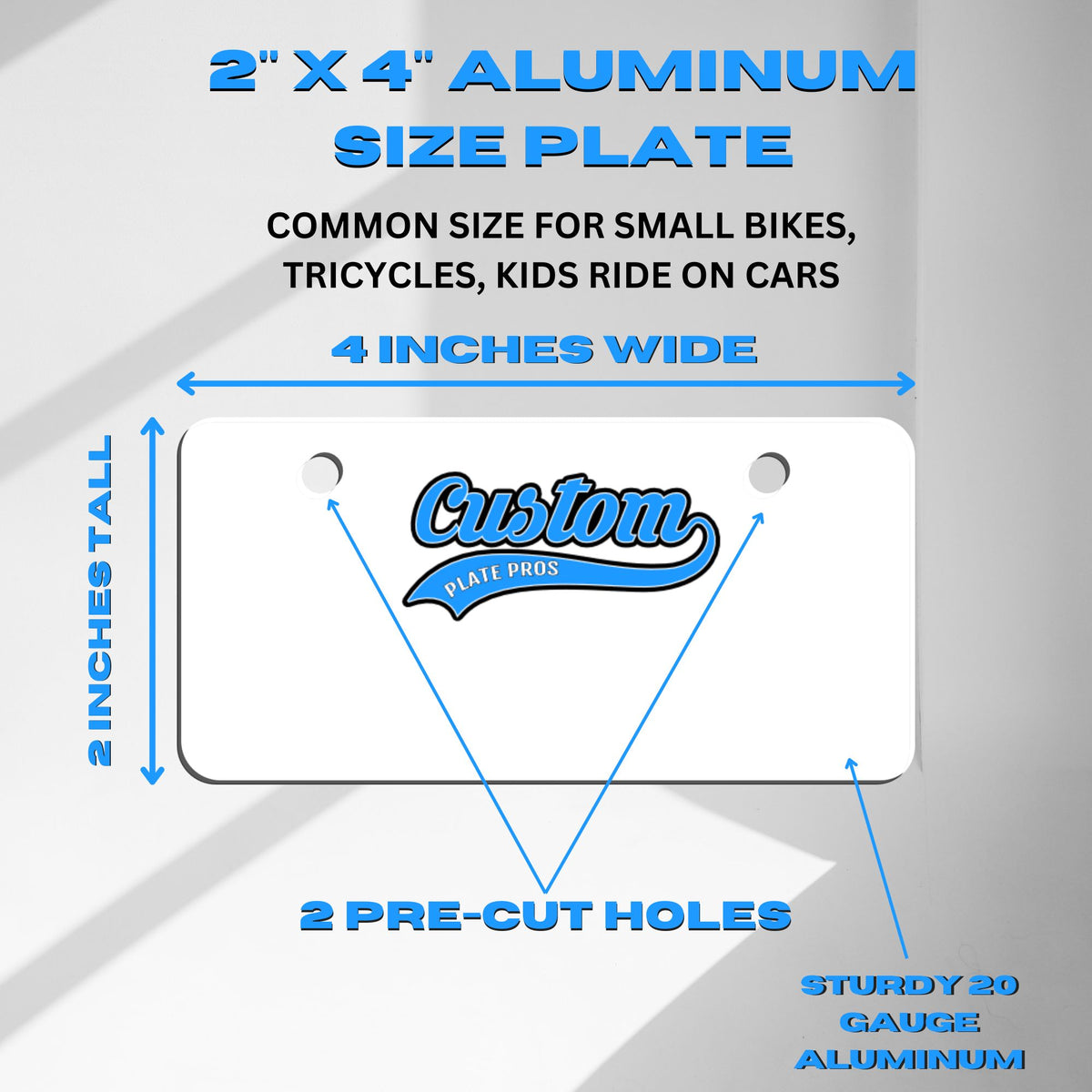 Personalized California 2" x 4" Aluminum License Plate | Custom Plate Pros